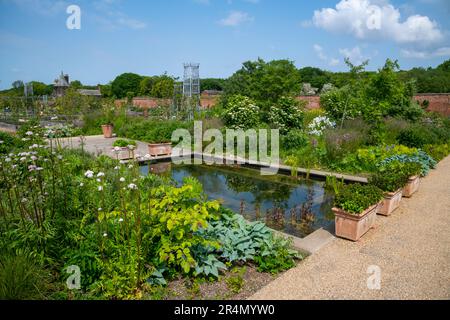 Small pool within the Kitchen Garden at RHS Bridgewater, Worsley ...