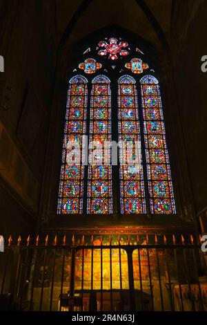 Interior, Cathedral of Our Lady of the Assumption, 12th Century, black ...