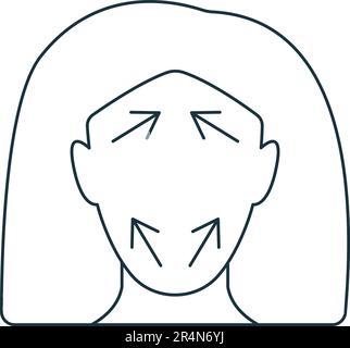 Face Lift icon from plastic surgery collection. Simple line element ...