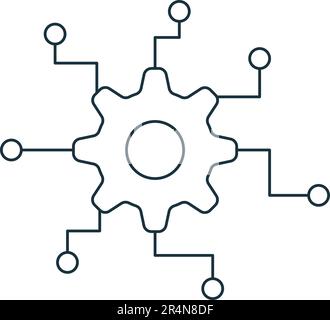 Digitalization icon. Monochrome simple sign from digitalization ...