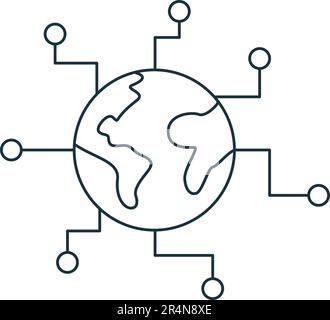 Digitalization icon. Monochrome simple sign from digitalization ...