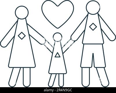 Foster care icon. Monochrome simple sign from donation collection ...