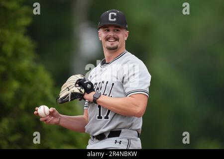 Starting pitcher Cade Kuehler (15) of the Campbell University Fighting ...