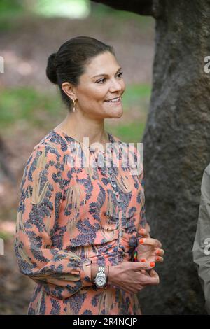 Crown Princess Victoria of Sweden at the inauguration of the exhibition ...