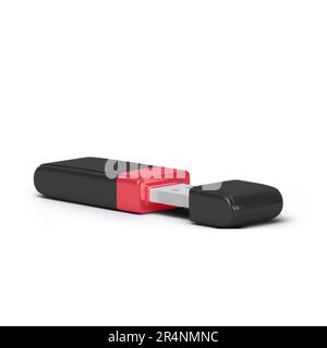 Colorfull small flash drive lying on white background suitable for ...