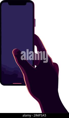 hand lifting smartphone device Stock Vector Image & Art - Alamy