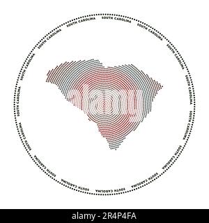 South Carolina map. Borders of South Carolina for your infographic ...