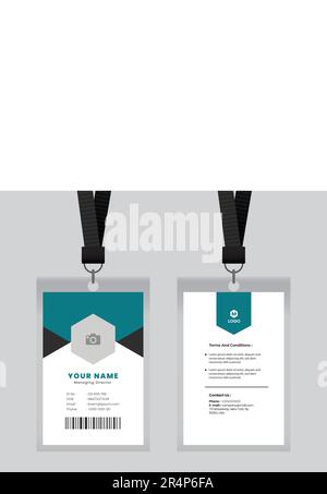 Modern id card Company employee business professional template - vector ...