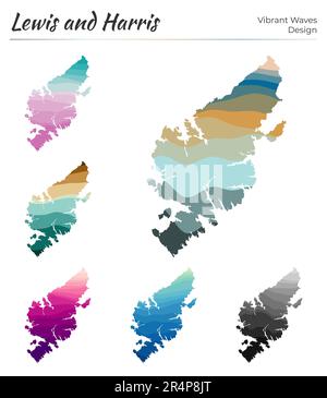 Lewis and Harris map. Collection of map of Lewis and Harris in dotted ...