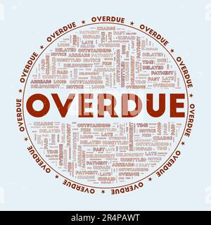 overdue red round stamp Stock Vector Image & Art - Alamy