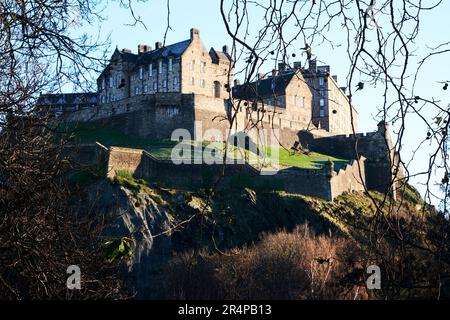 Edinburgh Castle in winter sunshine, Scotland, UK Stock Photo - Alamy