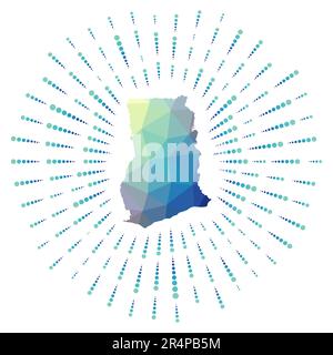Network map of Ghana. Country digital connections map. Technology ...