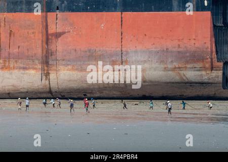 Ship breaking outside of Chittagong/Chattogram, Bangladesh Stock Photo ...