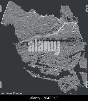 Le Havre map, France. City map, vector streetmap with buildings and ...