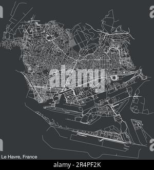 Street roads map of LE HAVRE, FRANCE Stock Vector Image & Art - Alamy