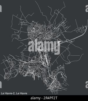 Street roads map of the LE HAVRE-3 CANTON, LE HAVRE Stock Vector Image ...