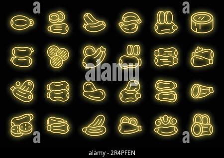 Vegetable marrow icons set outline vector. Agriculture zucchini ...