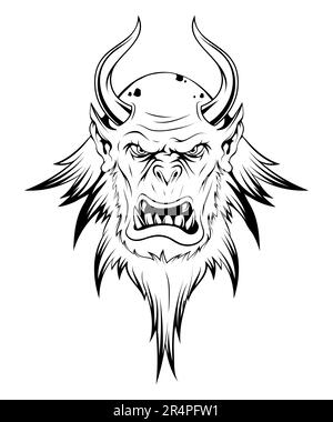 Horn of devil horns monster from hell Halloween carnival concept demon ...