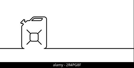 Cartoon gasoline, jerrycan with handle. Plastic or metal bottle jerry ...