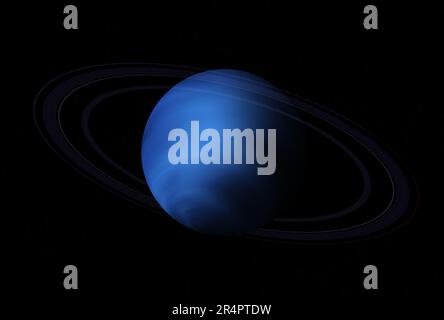 Neptune, galaxy and stars. View of Neptune - planet gas-giant of the ...