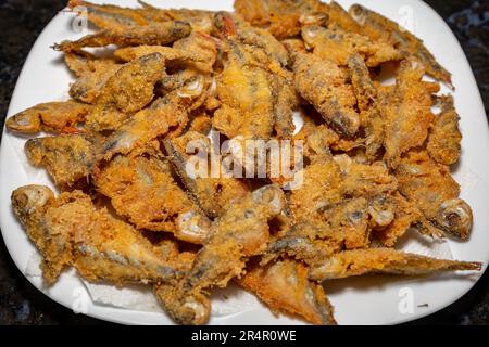 Fried Lambari do Rabo Vermelho (Astyanax bimaculatus) typical Brazilian ...