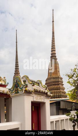 The sky is the backdrop for the golden towers and some of the building ...