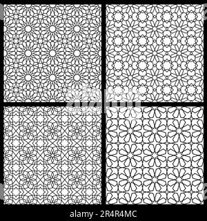 Mashrabiya arabesque arabic window islamic seamless pattern. Arabian ...