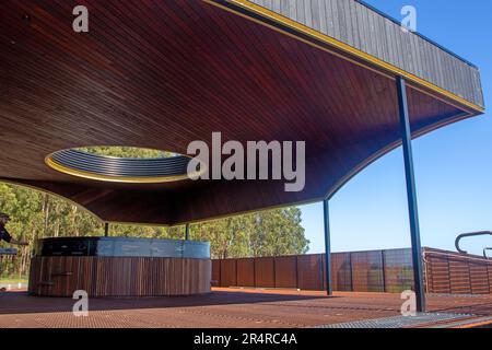 Tae Rak Agricultural Centre on Lake Condah (Tae Rak), part of the Budj ...