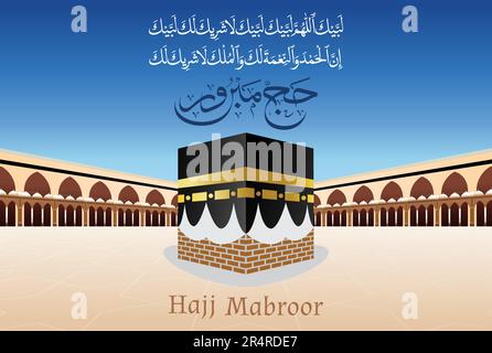 Labbayk Allaahumma labbayk, Month of Zilhajj, Arabic Calligraphy of ...