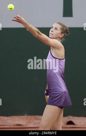 Simona Waltert of Switzerland during day 2 of the 2023 French Open ...