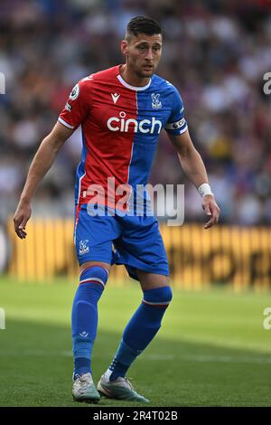 LONDON, ENGLAND - MAY 28: Joel Ward of Crystal Palace in new home kit ...