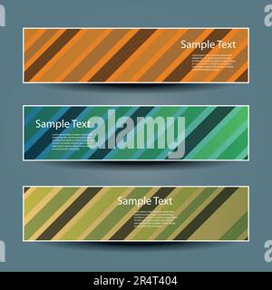 Banner or Header Designs with Striped Pattern Stock Vector Image & Art ...