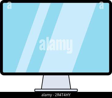 blank monitor pc cartoon vector illustration Stock Vector Image & Art ...
