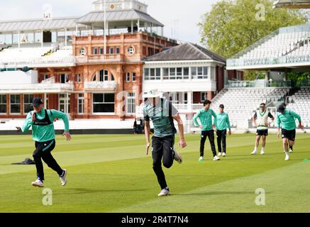 General view of a nets session at Lord's, London. Picture date ...