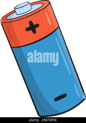 Battery AAA. Cartoon. Vector illustration. Isolated on white background ...