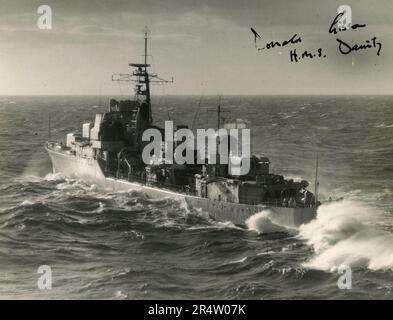 The British Royal Navy destroyer HMS Daring (D 32) and the Japan ...