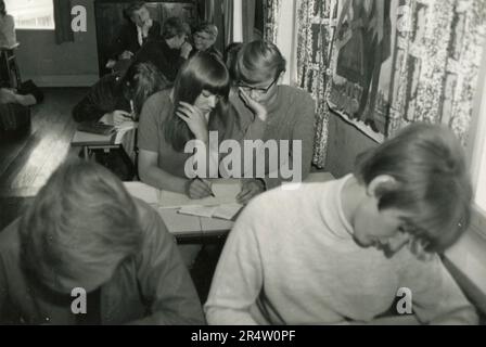 Students at work in the classroom at the Kertemindeegnens Ungdomsskole ...