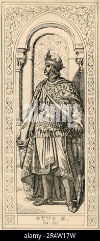 Portrait of Holy Roman Emperor Otto III, engraving, Austria 1806 Stock ...