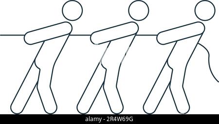 Team bonding activities icon. Monochrome simple sign from employee ...