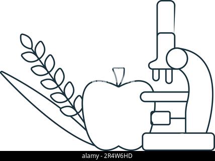 Food engineering icon. Monochrome simple sign from engineering ...