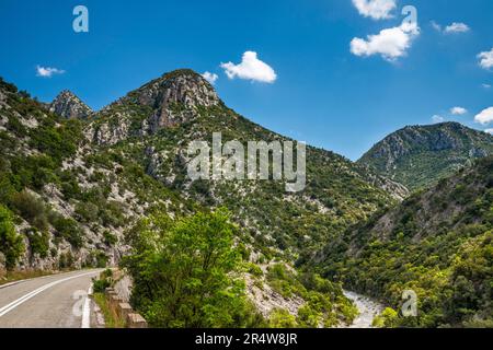Parnon Massif (Parnonas Mtns), Bella Vista viewpoint, Dafnon river ...