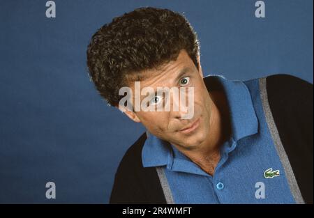 Studio portrait of French animator and actor Georges Beller, circa 1987 ...