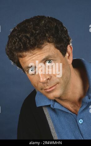 Studio portrait of French animator and actor Georges Beller, circa 1987 ...