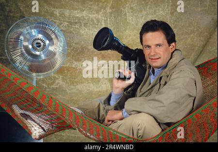 Studio portrait of Didier Régnier, presenter of the television ...