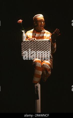 French comedian Rufus on stage at the Théâtre Antoine in Paris during ...