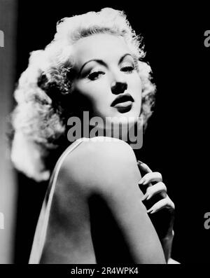 Betty Grable. Portrait of the American actress, Elizabeth Ruth Grable ...