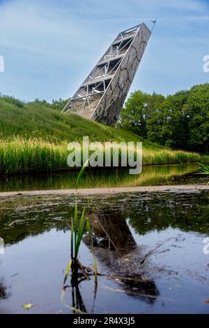 29 May, 2023, Halsteren, Netherlands Watchtower near the Moses bridge ...