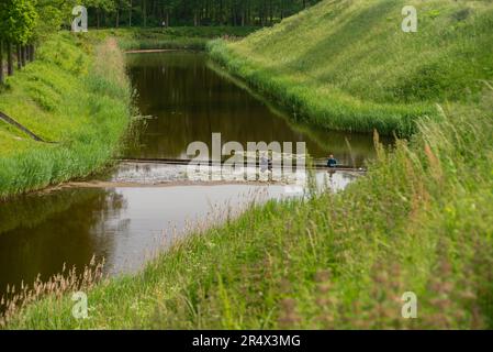 29 May, 2023, Halsteren, Netherlands Watchtower near the Moses bridge ...