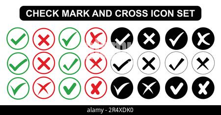 Bullet point check mark flat line color isolated vector object Stock ...