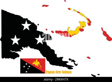 Papua New Guinea political map of administrative divisions Stock Vector ...
